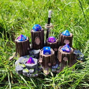 Forest Themed Dice-o-rama Dice Holder and Display, Tree Trunk, Fairy ...