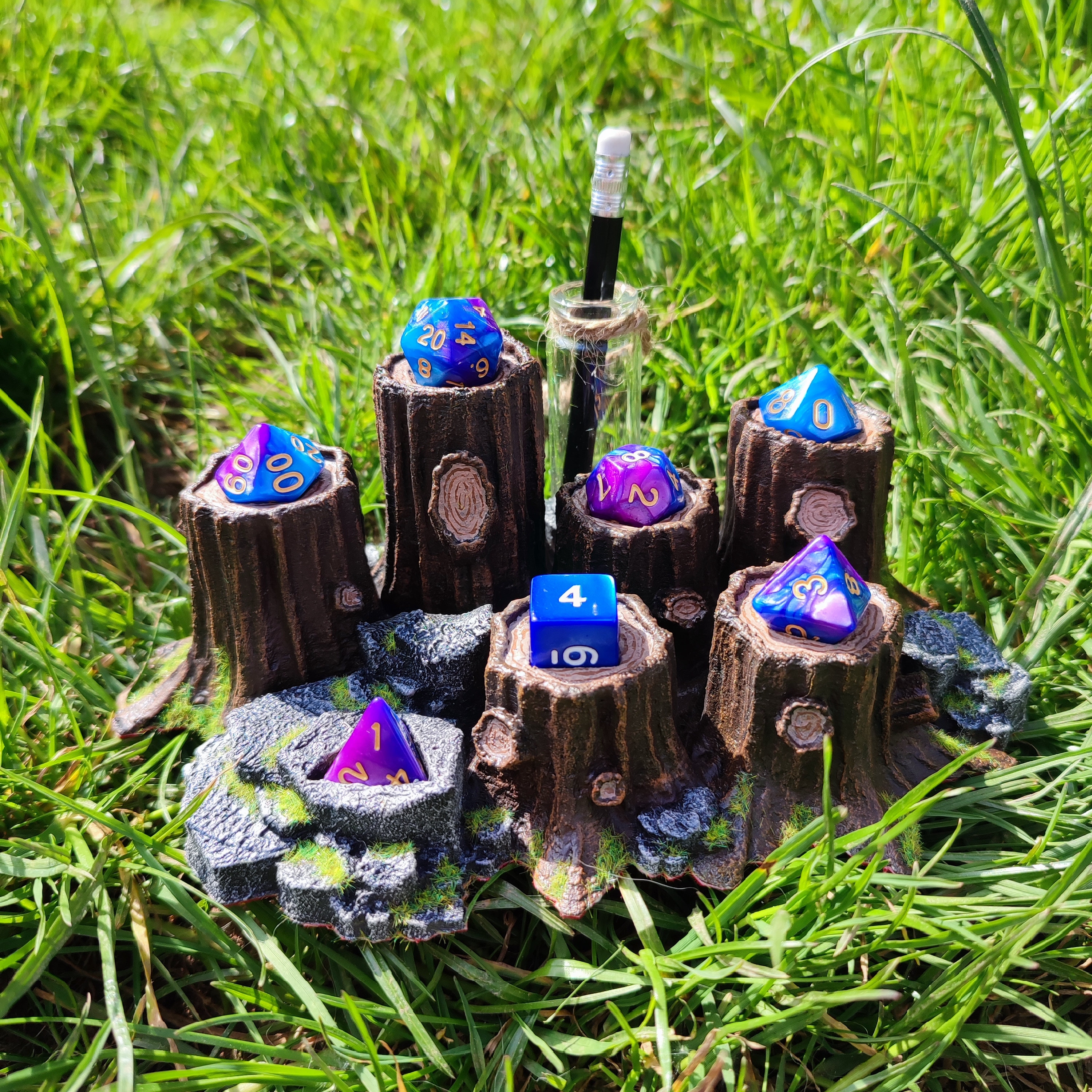 Forest Themed Dice-o-rama Dice Holder and Display, Tree Trunk, Fairy ...