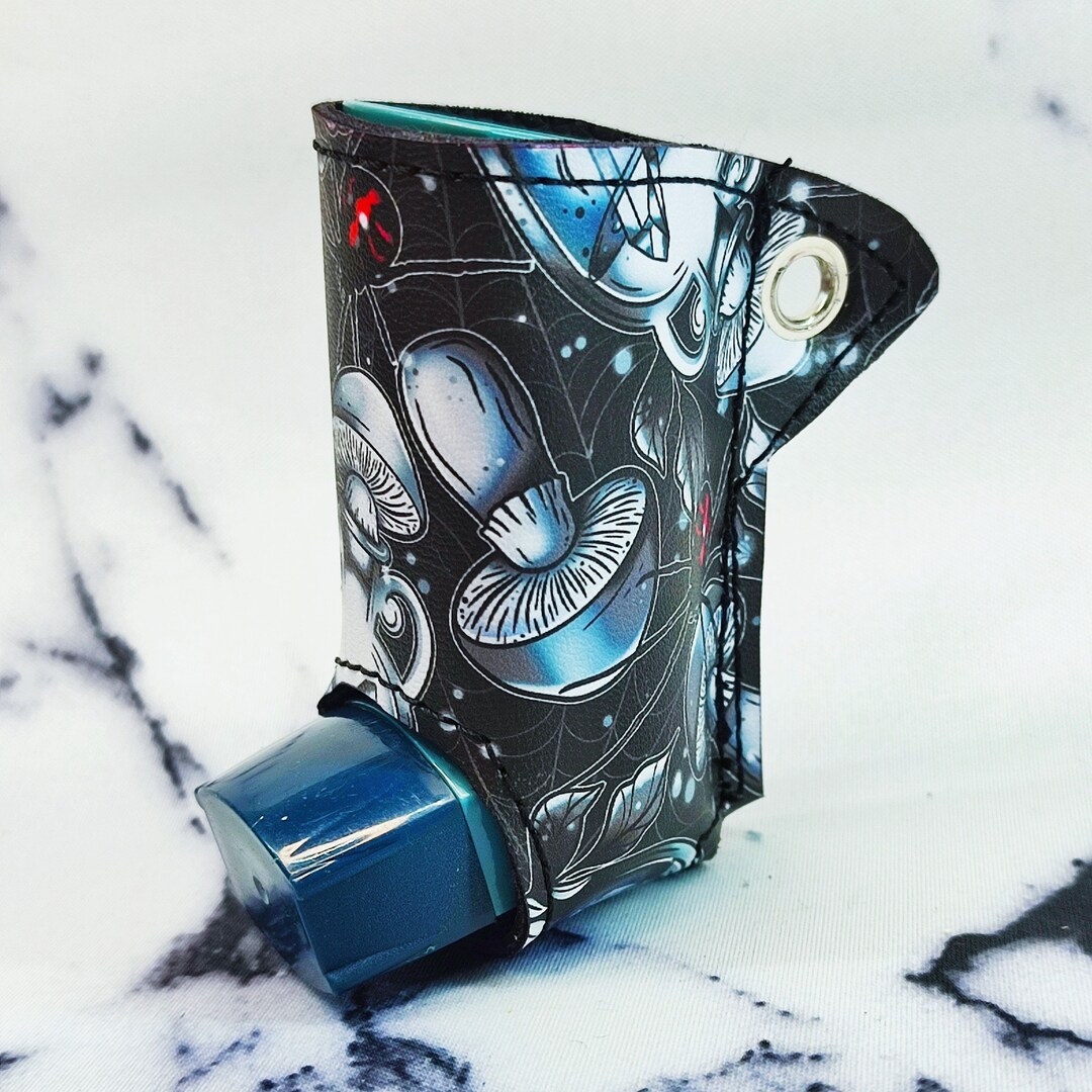 Potions and Mushrooms Asthma Inhaler Holder Cover Keyring, Fits Pump ...