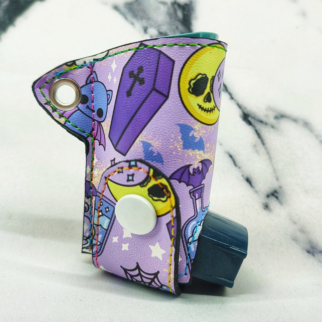 Cute Pastel Goth Asthma Inhaler Holder Cover Keyring, Pump, Gothic Gift ...