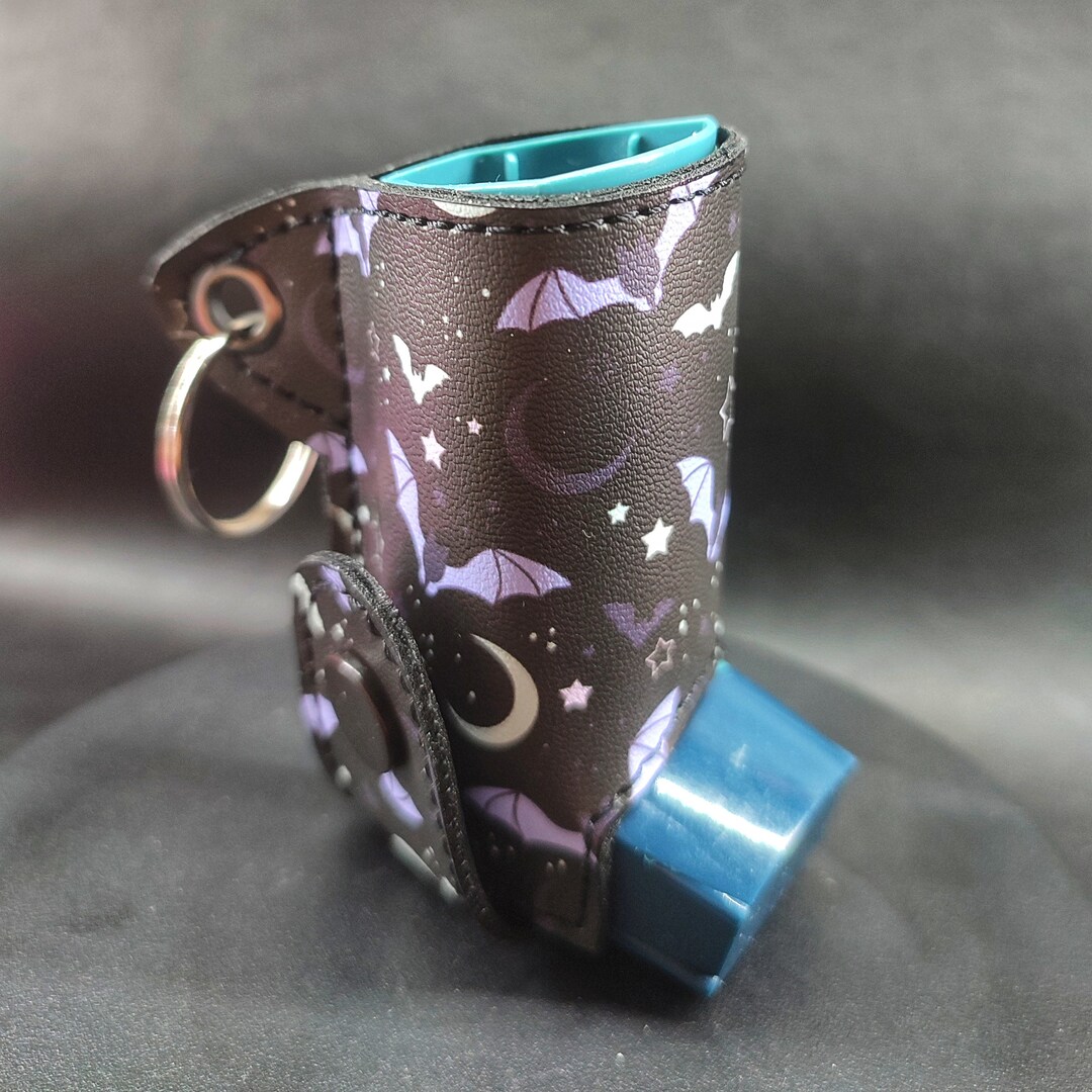 Cute Bats Asthma Inhaler Holder Cover Keyring, Pump Case Holder, Gothic ...