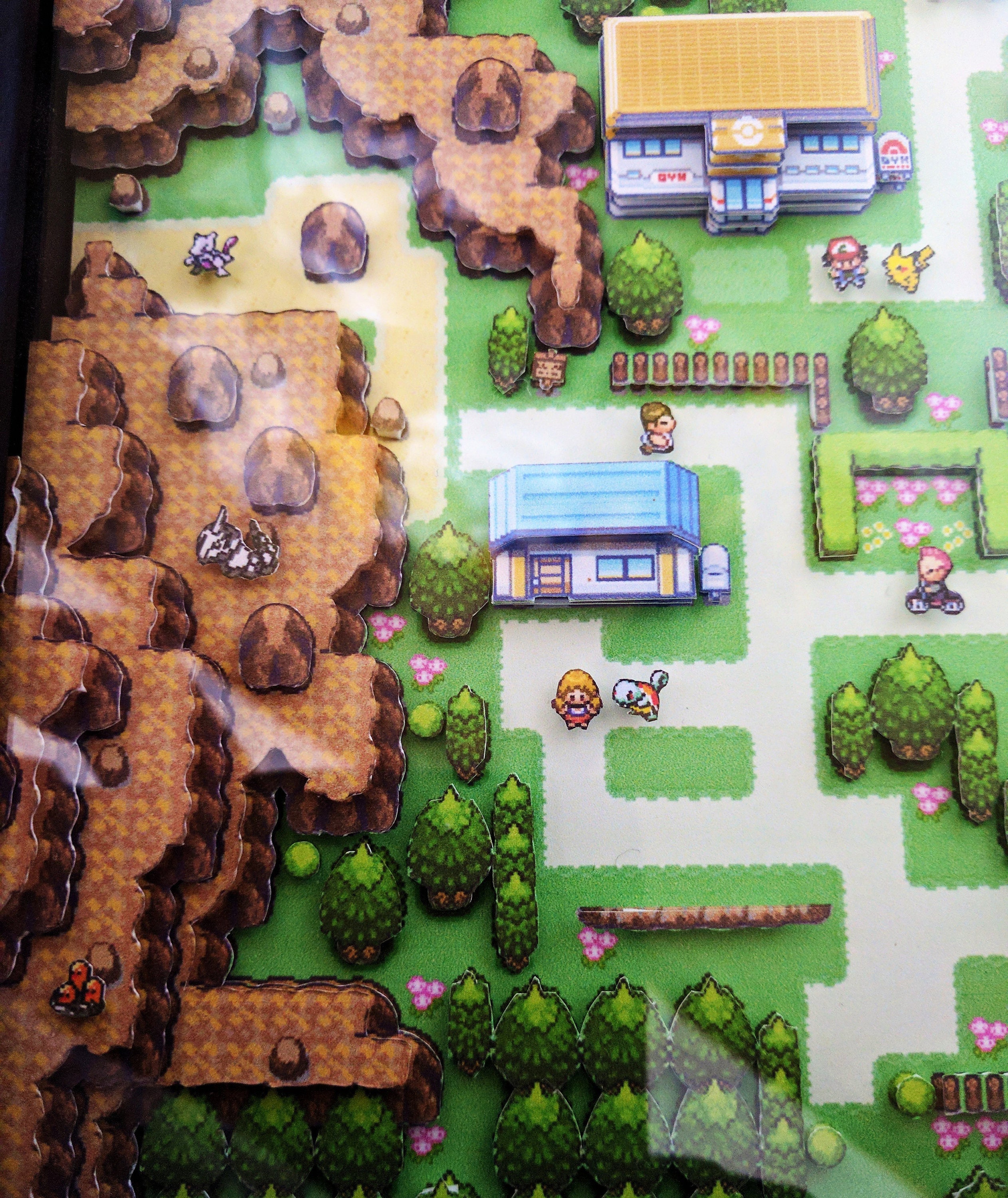 Pokemon Fanart Kanto Map 3D Framed Shadow Box Diorama Wall - Etsy UK