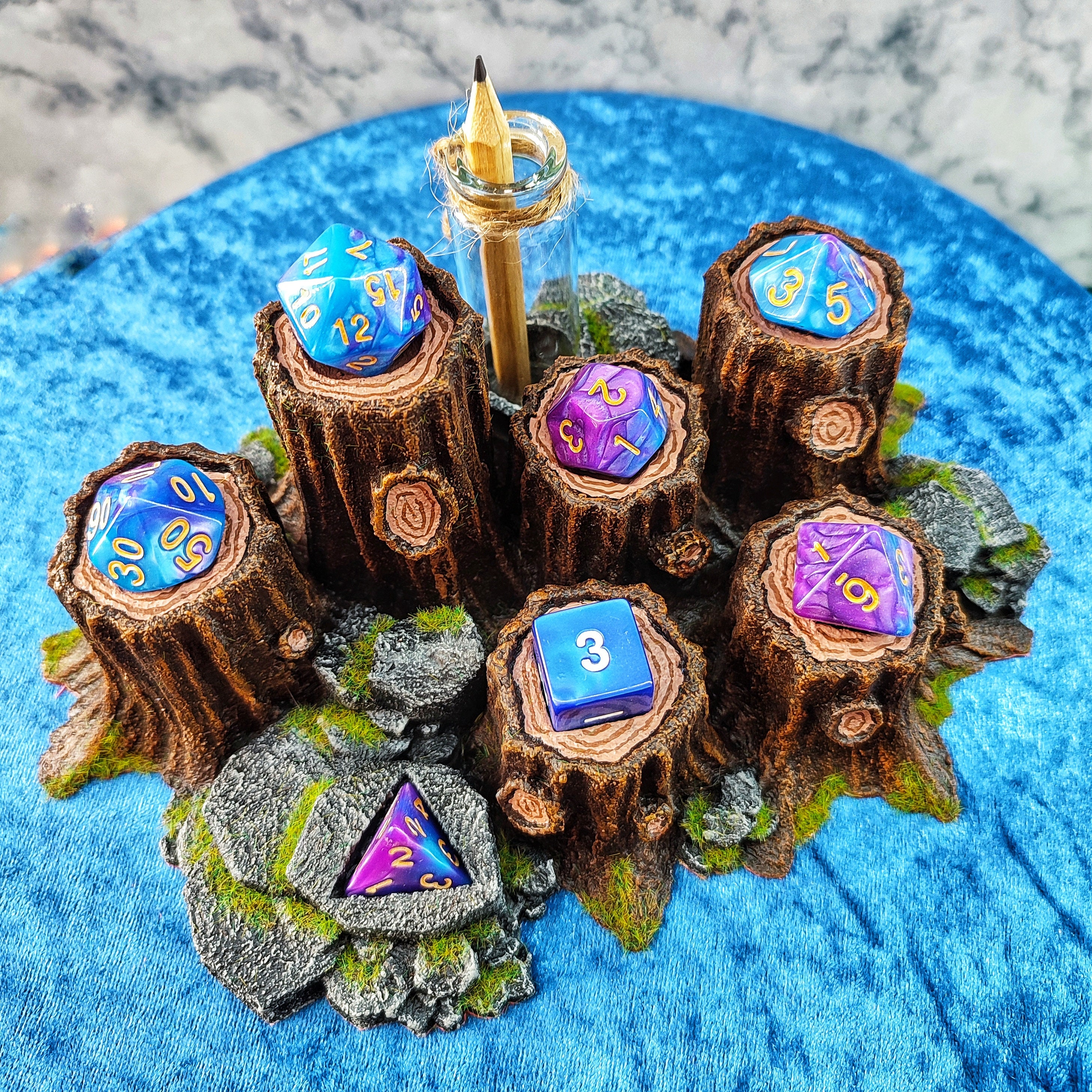 Forest Themed Dice-o-rama Dice Holder and Display, Tree Trunk, Fairy ...