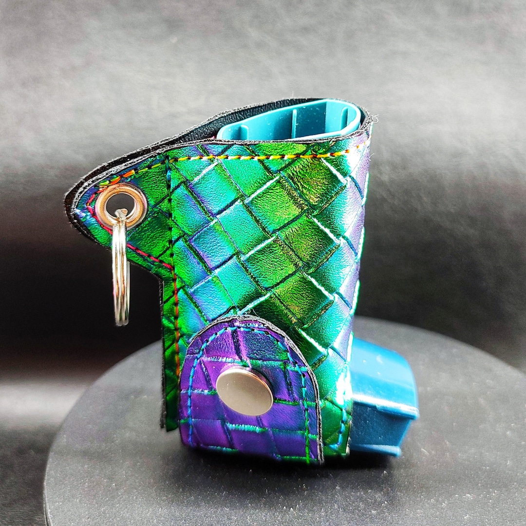 Holographic Rainbow Dragon Scale Asthma Inhaler Cover, Pump Holder Case ...