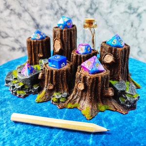 Forest Themed Dice-o-rama Dice Holder and Display, Tree Trunk, Fairy ...