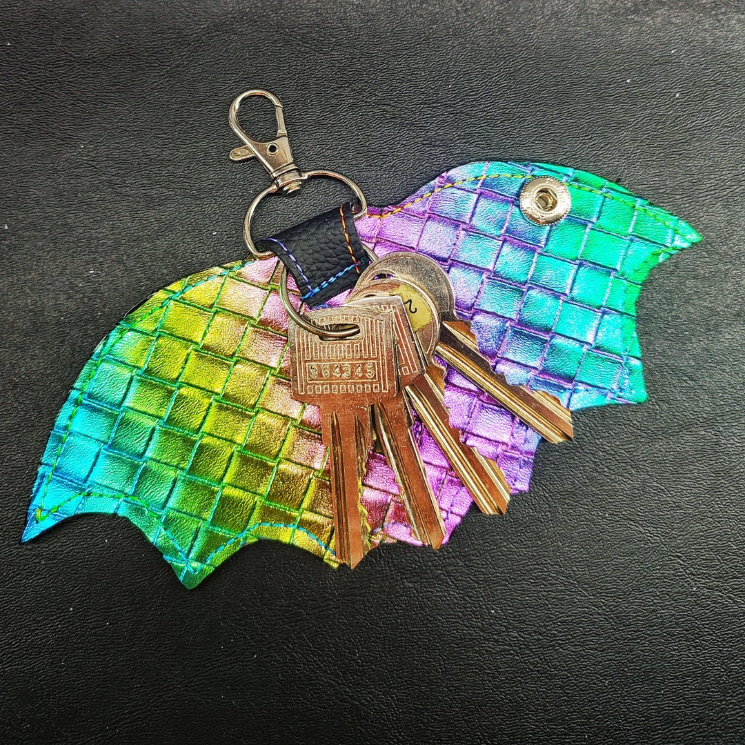 Rainbow Scales Dragon Wing/ Batwing Key Cover, Key Holder, Keychain ...