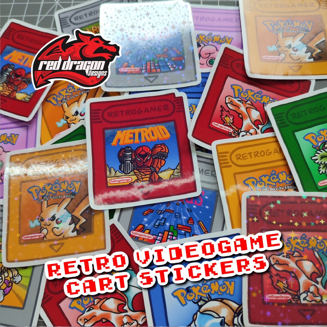Retro Videogame Cartridge Themed Sticker - Etsy