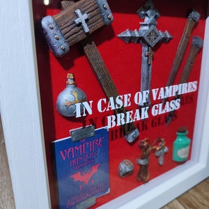 In Case of Vampires Break Glass 3D Shadowbox Wall Decoration Diorama ...