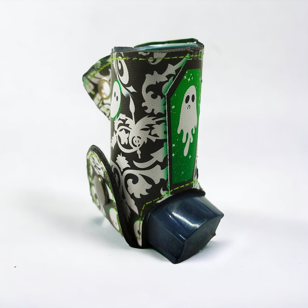 Gothic Green Ghosts Asthma Inhaler Cover Keyring Pump Gothic - Etsy