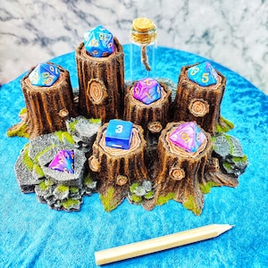 Forest Themed Dice-o-rama Dice Holder and Display, Tree Trunk, Fairy ...