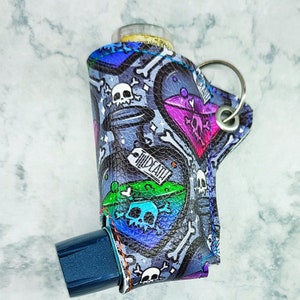 Gothic Potions Asthma Inhaler Holder Cover Keyring, Fits Pump, Gothic ...