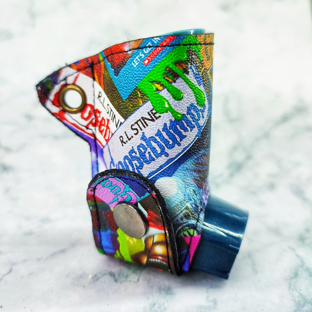 Gothic Goosebumps Asthma Inhaler Holder Cover Keyring, Book Fan, Gothic ...