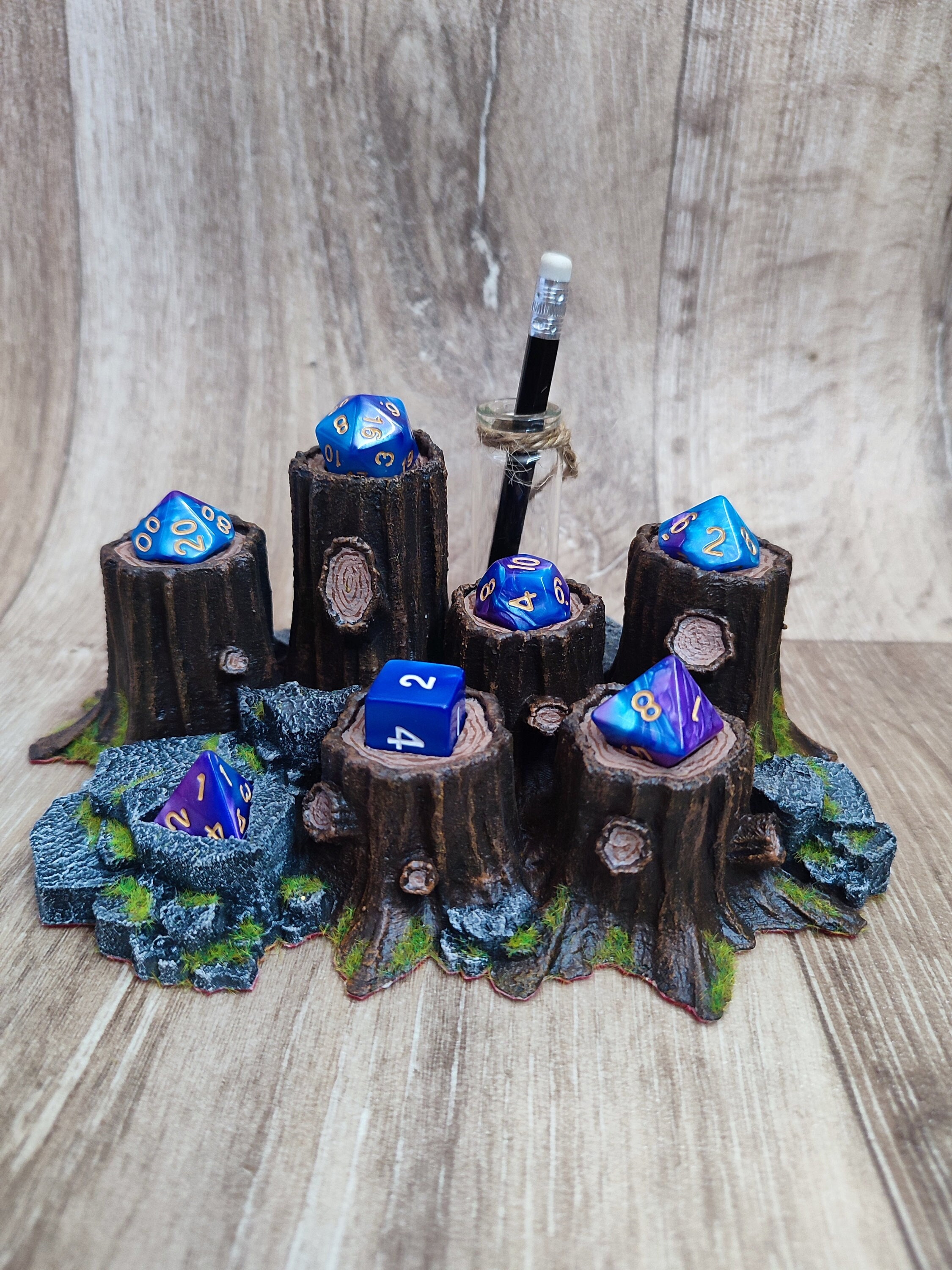 Forest Themed Dice-o-rama Dice Holder and Display, Tree Trunk, Fairy ...