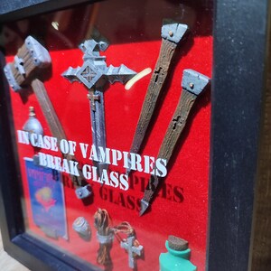 In Case of Vampires Break Glass 3D Shadowbox Wall Decoration Diorama ...