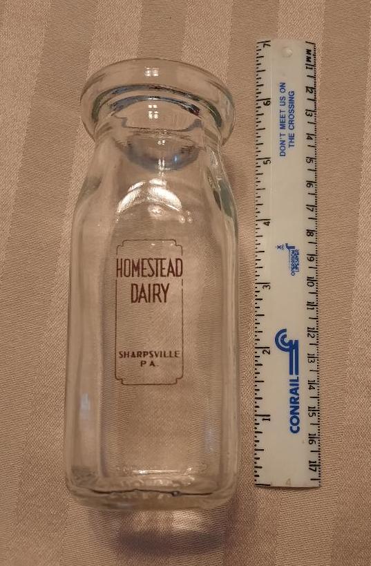 Square Half Pint Glass Milk Bottle - Etsy