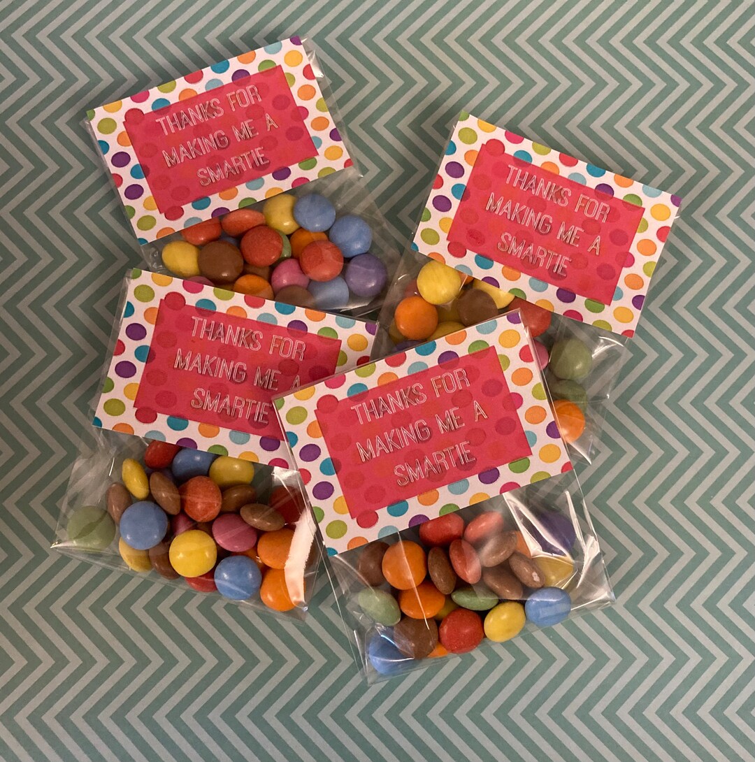 Thank You Teacher Gift. Thank You Teacher Smarties Teacher Treat - Etsy