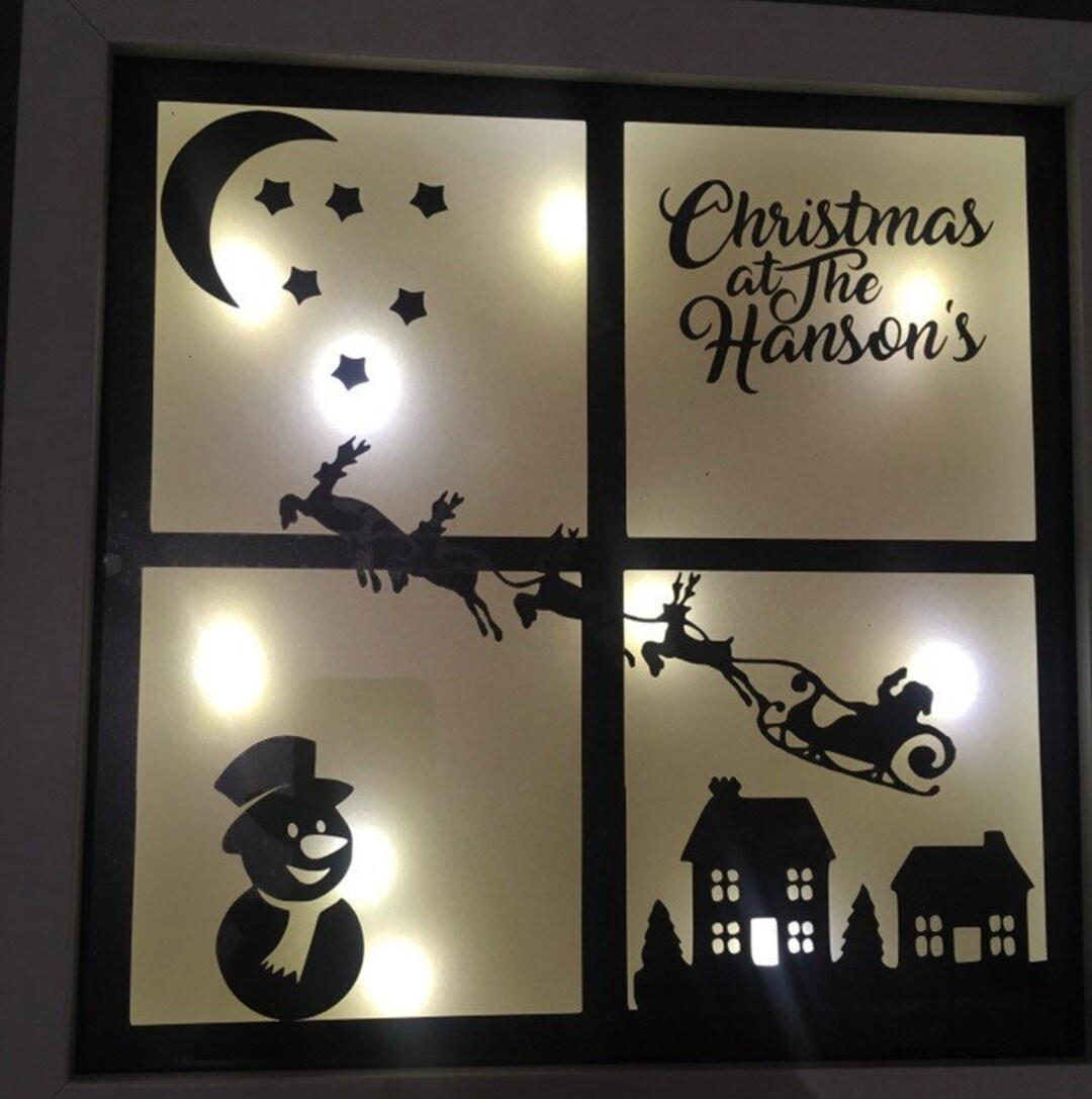 Christmas Light up Box. Personalised Light up Frame. - Etsy