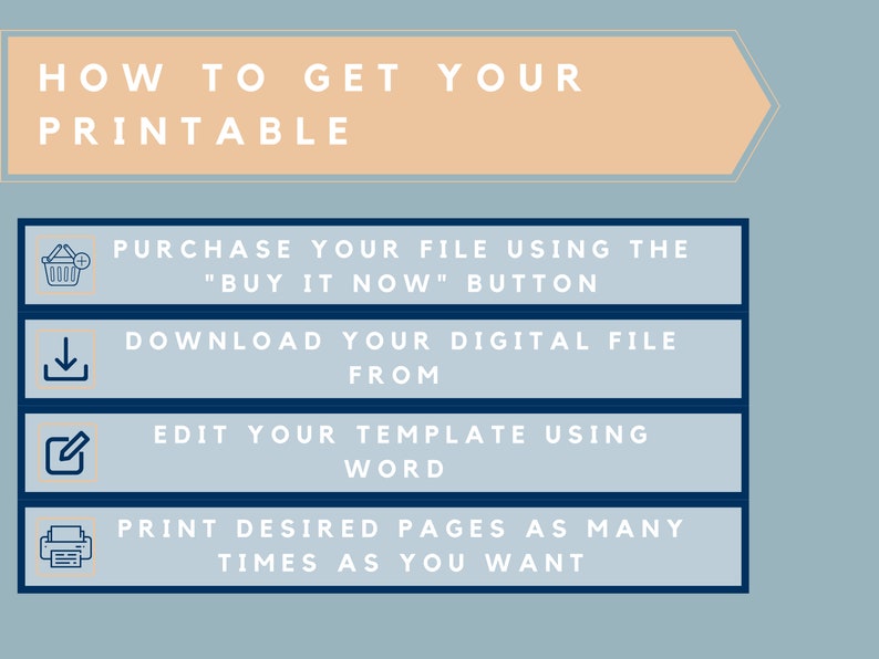 3X3 Text Box Word Template Printables Cards Deck Flash | Etsy