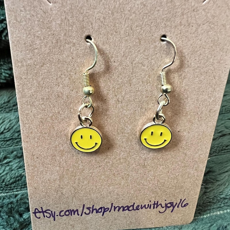 Smiley face ohrringe - Etsy.de
