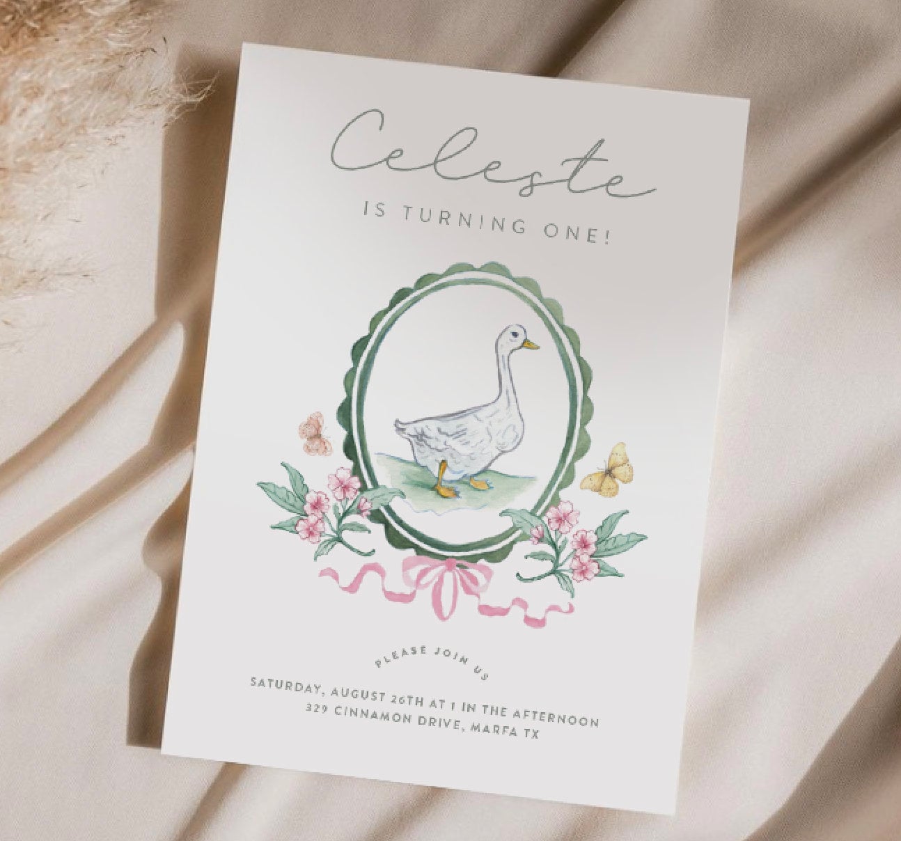 Custom Goose Birthday Invitation - Etsy