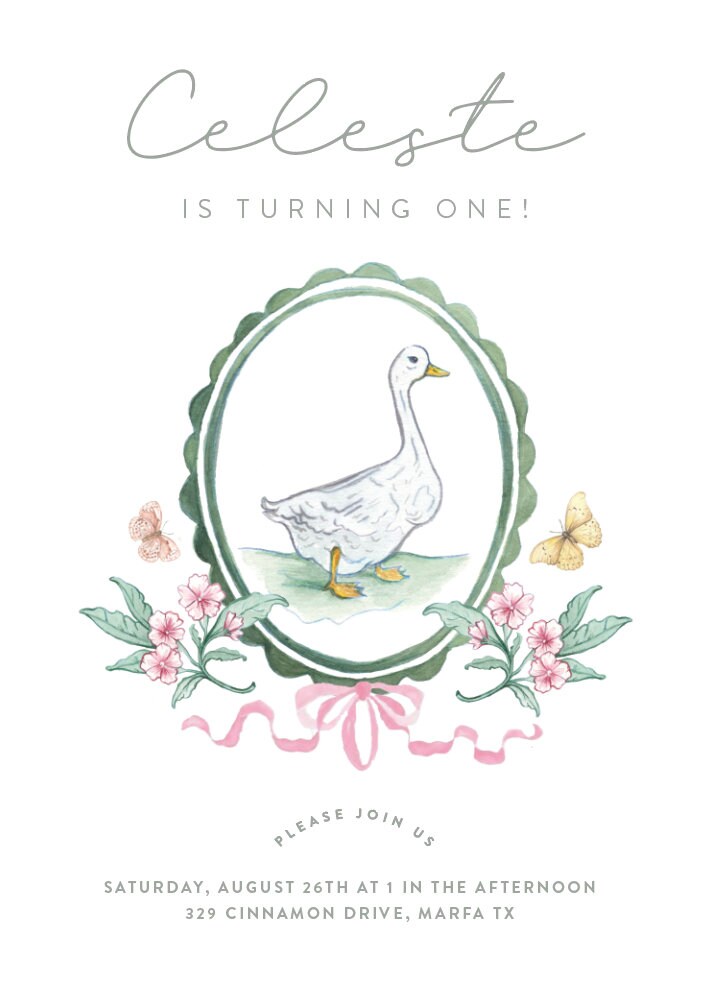 Custom Goose Birthday Invitation - Etsy