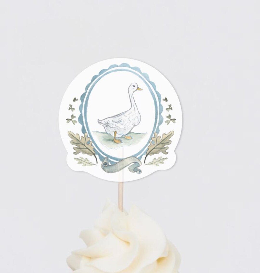 Silly Goose Party Cupcake Toppers and Pennant - Etsy