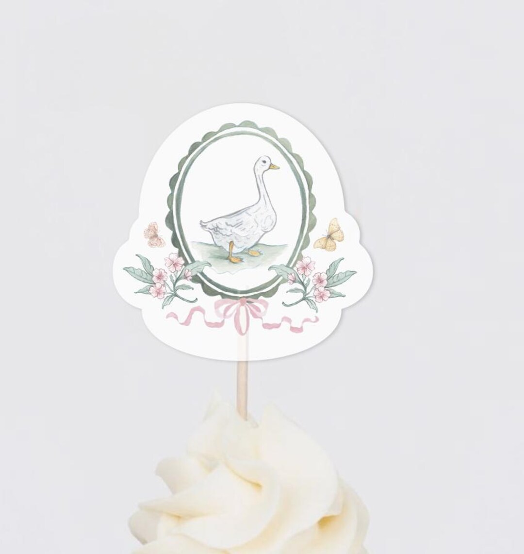 Silly Goose Cupcake Toppers and Pennant - Etsy
