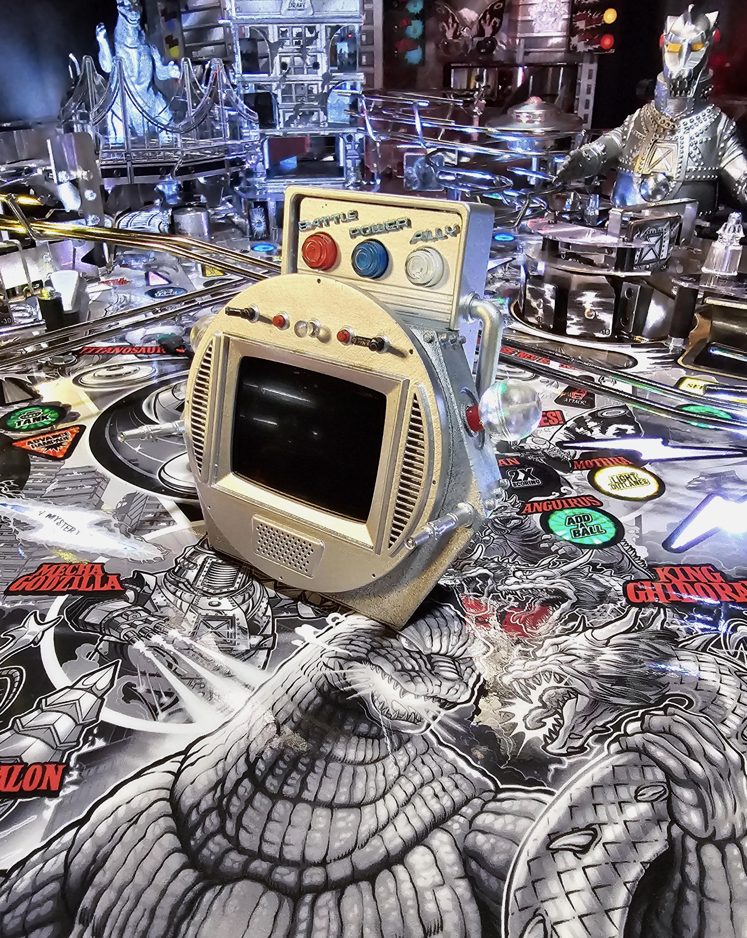 Godzilla Premium Super Geiger LCD Screen Scoop Mod for Stern Pinball ...