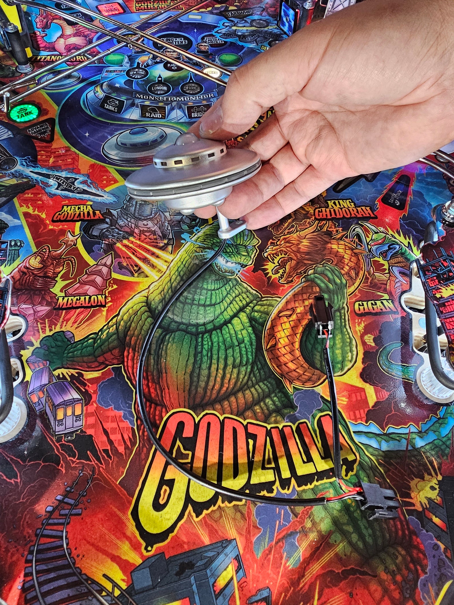 Stern Godzilla Pinball Light-up UFO Hoop Rail Mod Kit - Etsy