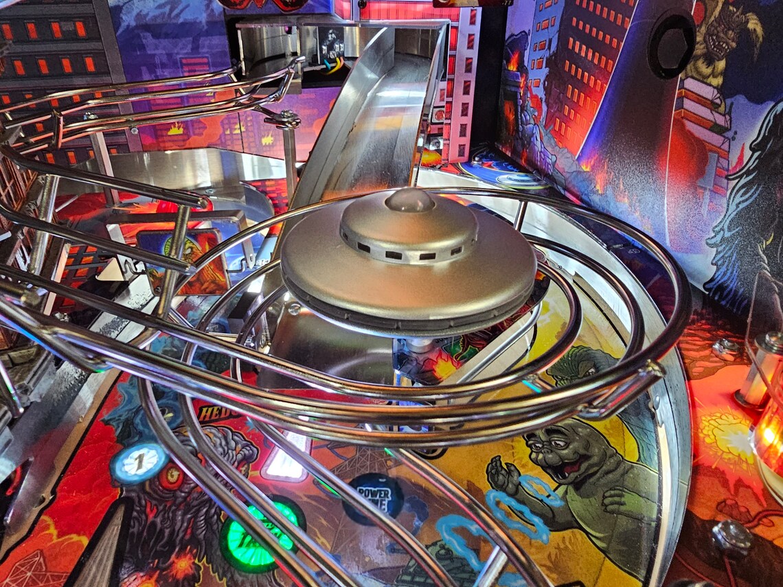 Stern Godzilla Pinball Light-up UFO Hoop Rail Mod Kit - Etsy