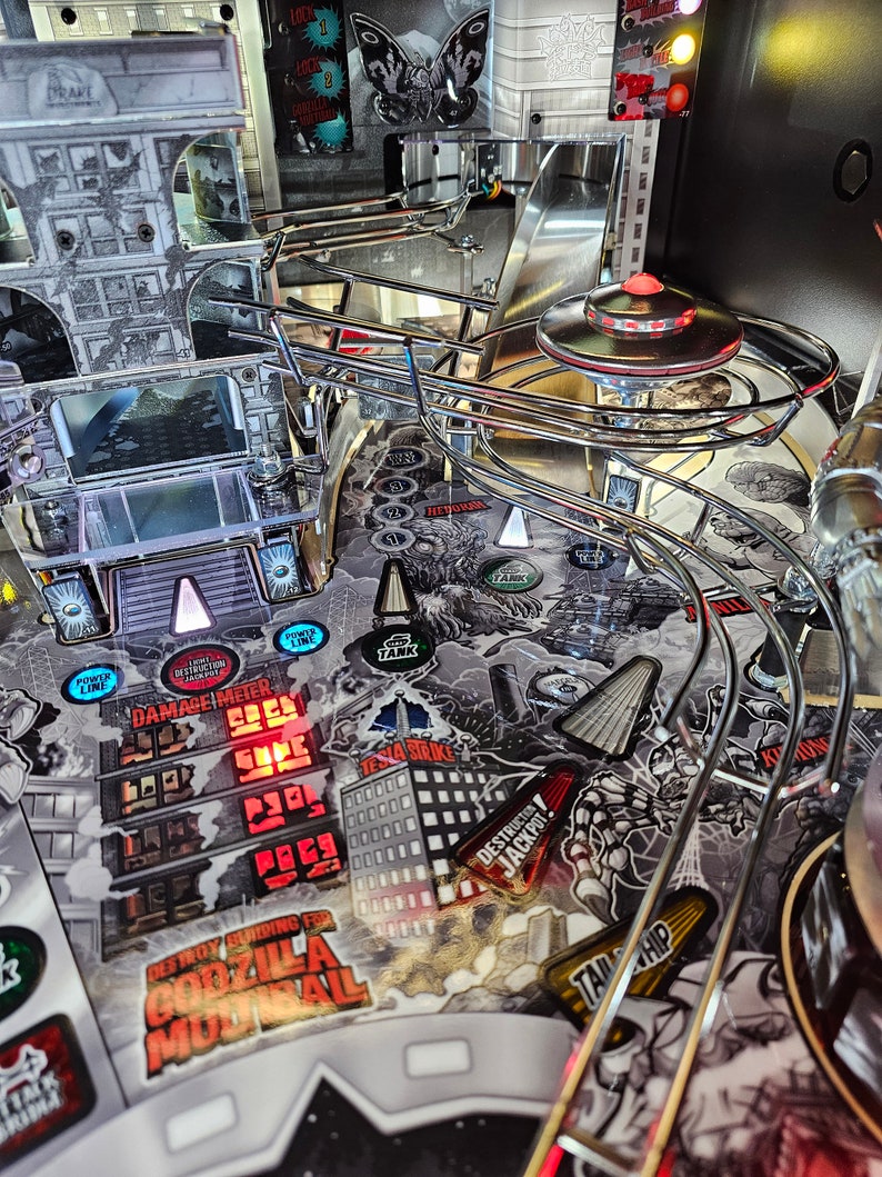 Stern Godzilla Pinball Light-up UFO Hoop Rail Mod Kit - Etsy