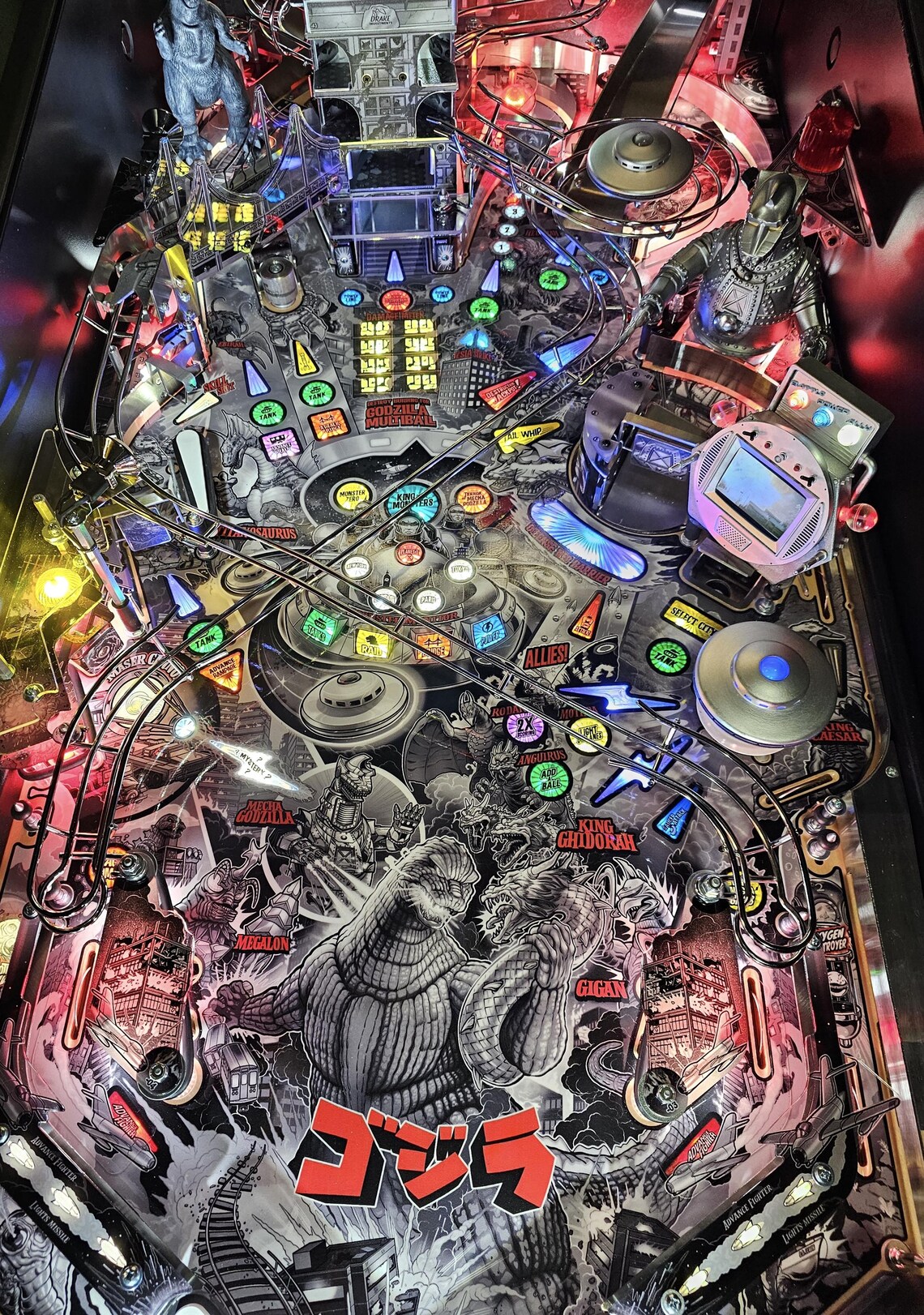 Godzilla Premium Super Geiger LCD Screen Scoop Mod for Stern Pinball ...