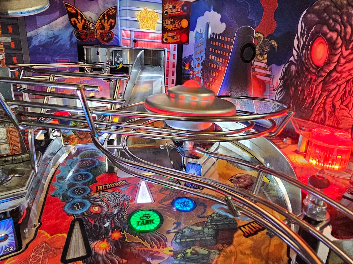 Stern Godzilla Pinball Light-up UFO Hoop Rail Mod Kit - Etsy
