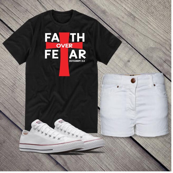 FAITH OVER FEAR Cross Svg Png Digital Downloadable File | Etsy