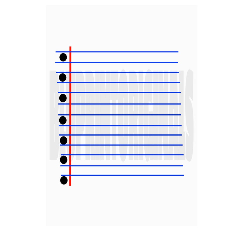 Lined Notebook Paper SVG PNG Instant Digital Download - Etsy