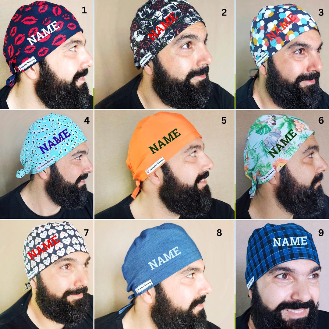 Gift for Doctors & Dentist Vets Custom Name Personalization Scrub Cap ...