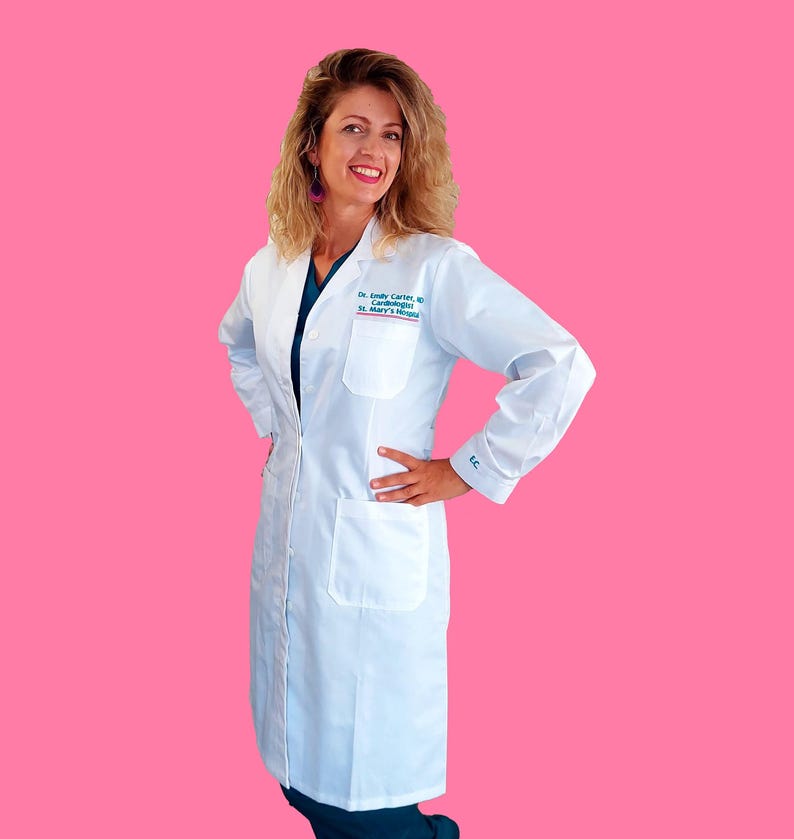 Custom Personalized Embroidered Lab Coat, Doctor Women & Men ...