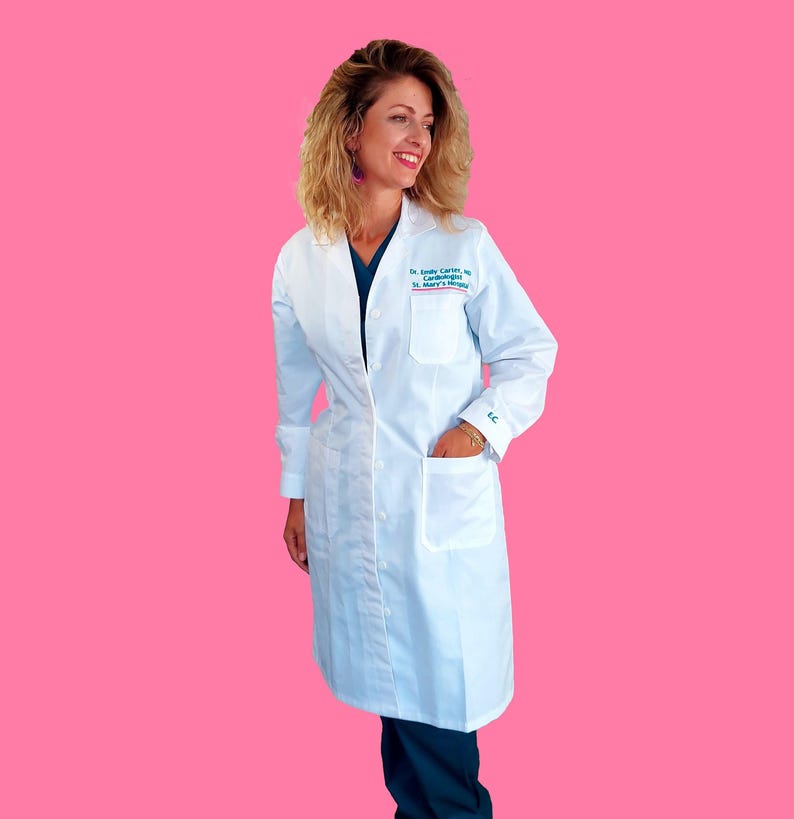 Custom Personalized Embroidered Lab Coat, Doctor Women & Men ...