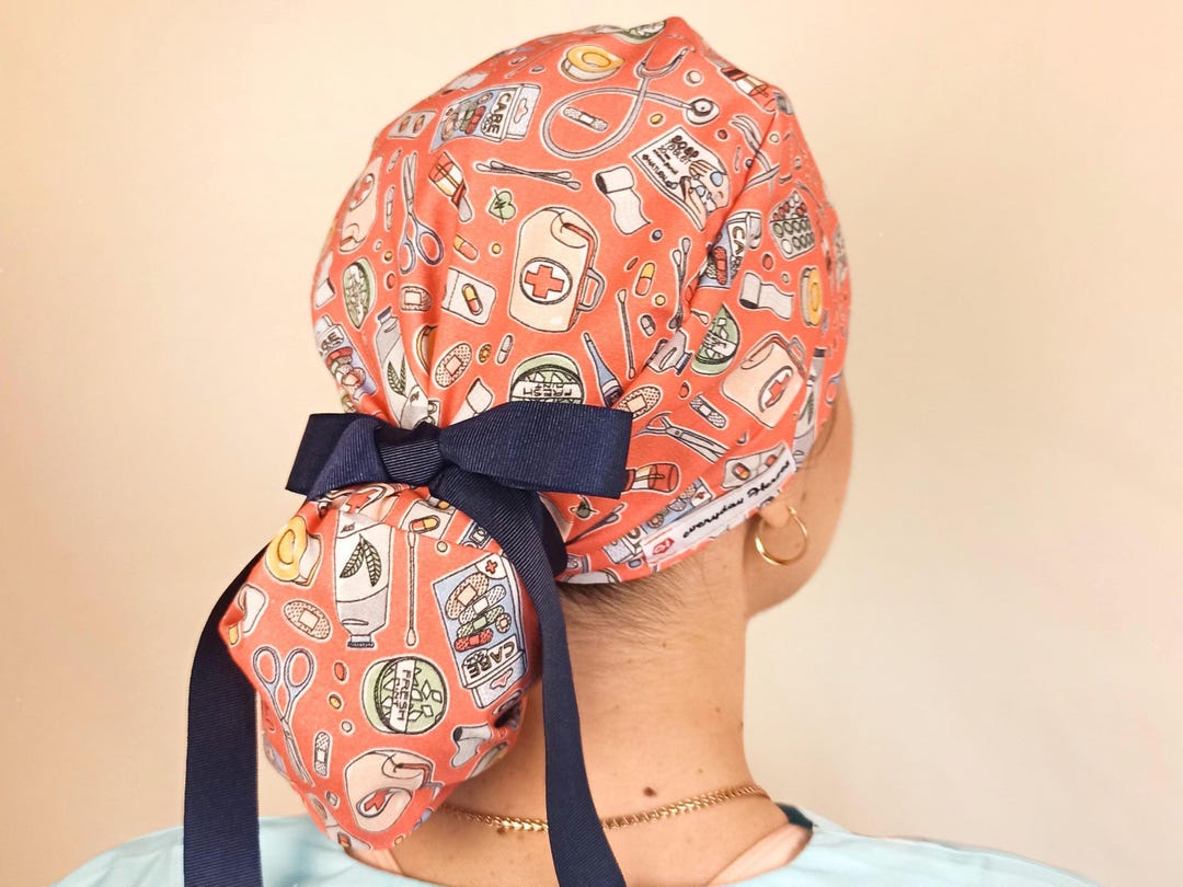 Pink Scrub Caps Dental Hygiene Surgical Cap for Women Scrub Hat ...