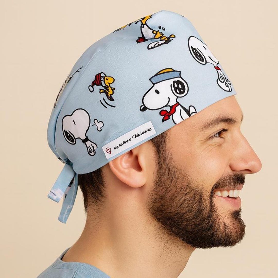 Funny Men's Surgeon Cap Cartoon Scrub Caps Comic Characters Custom ...