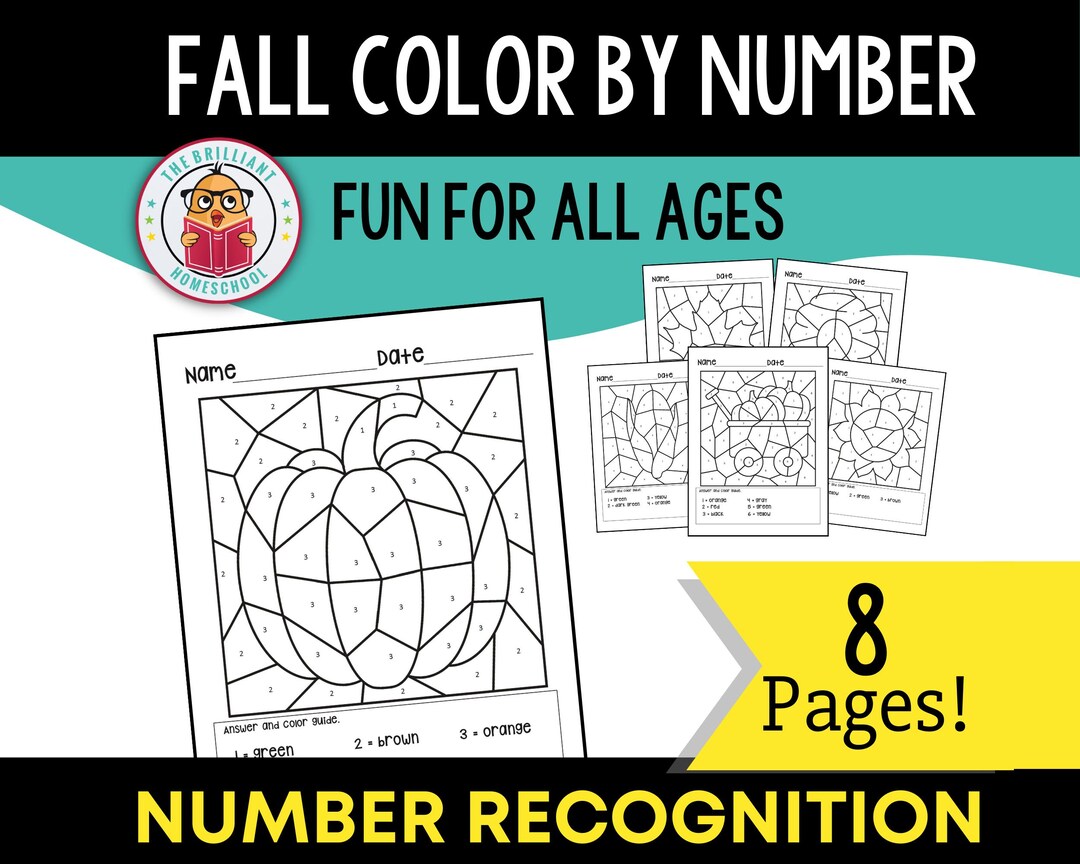 Fall Word Family Worksheets, Homeschool Fall Themed Worksheets, Color ...