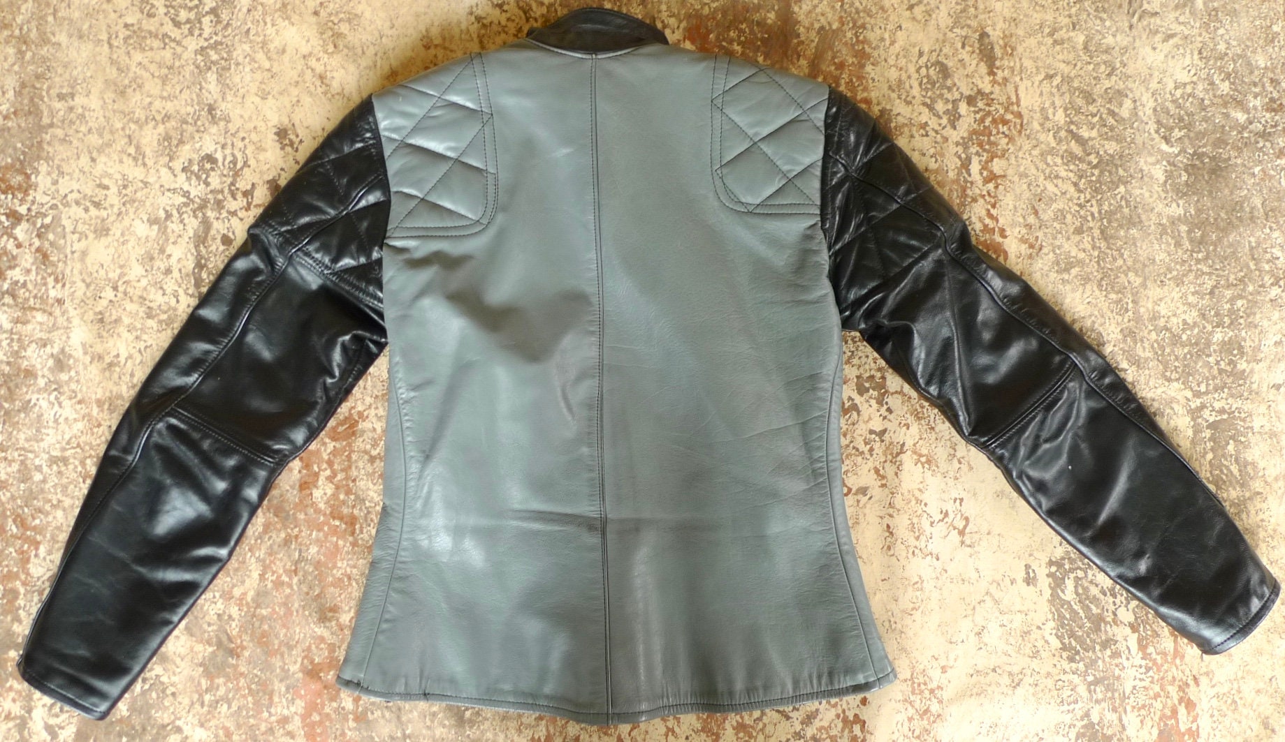 BATES Style LEATHER MOTORCYCLE Jacket Red Black Gray Vintage - Etsy