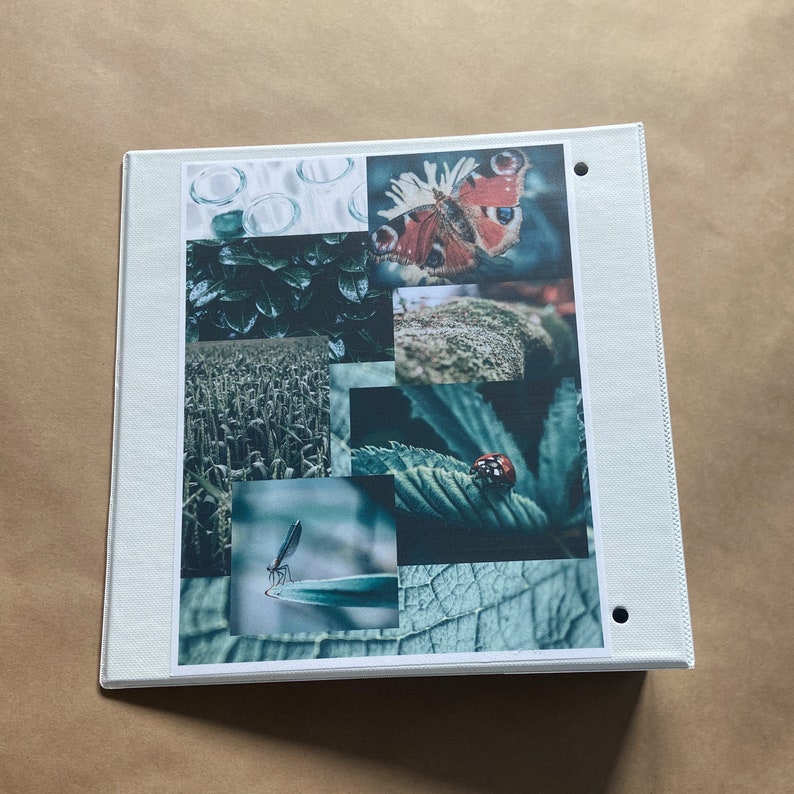 Biology Collage Binder Cover | Aesthetic School Supplies - Etsy