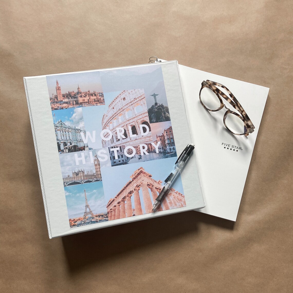 World History Collage Binder Cover | Aesthetic School Supplies - Etsy