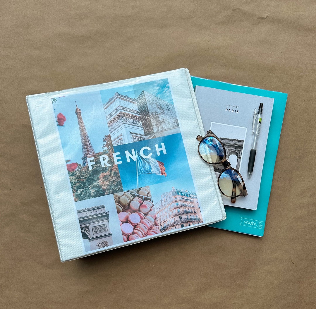 French Collage Binder Cover | Aesthetic School Supplies - Etsy