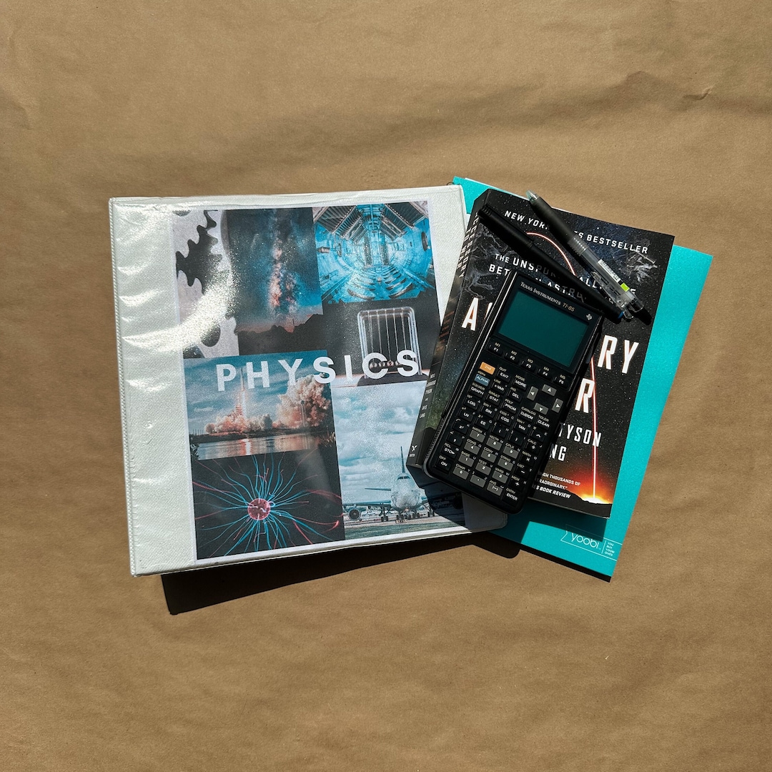 Physics Collage Binder Cover | Aesthetic School Supplies - Etsy