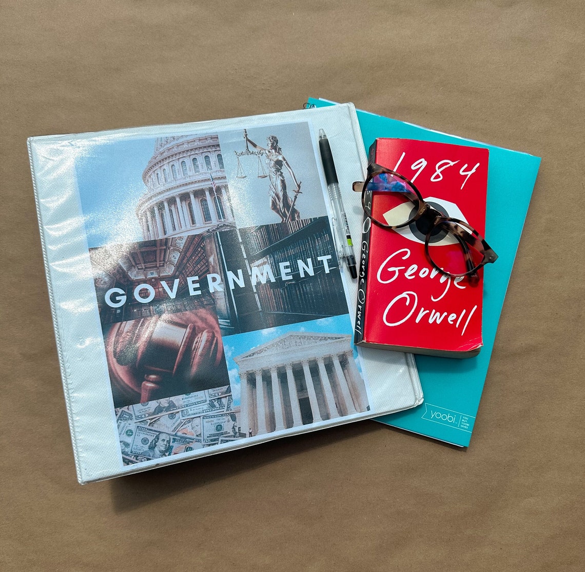 Government Collage Binder Cover | Aesthetic School Supplies - Etsy