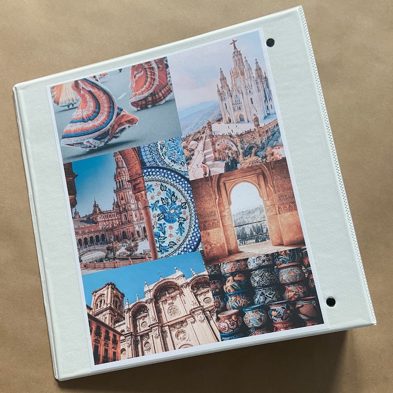 Spanish Collage Binder Cover | Aesthetic School Supplies - Etsy