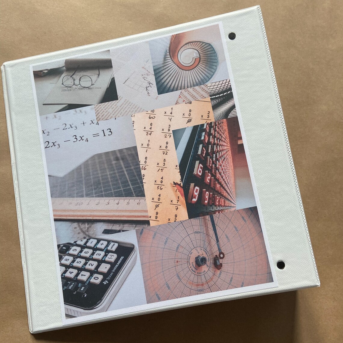 Math Collage Binder Cover | Aesthetic School Supplies - Etsy