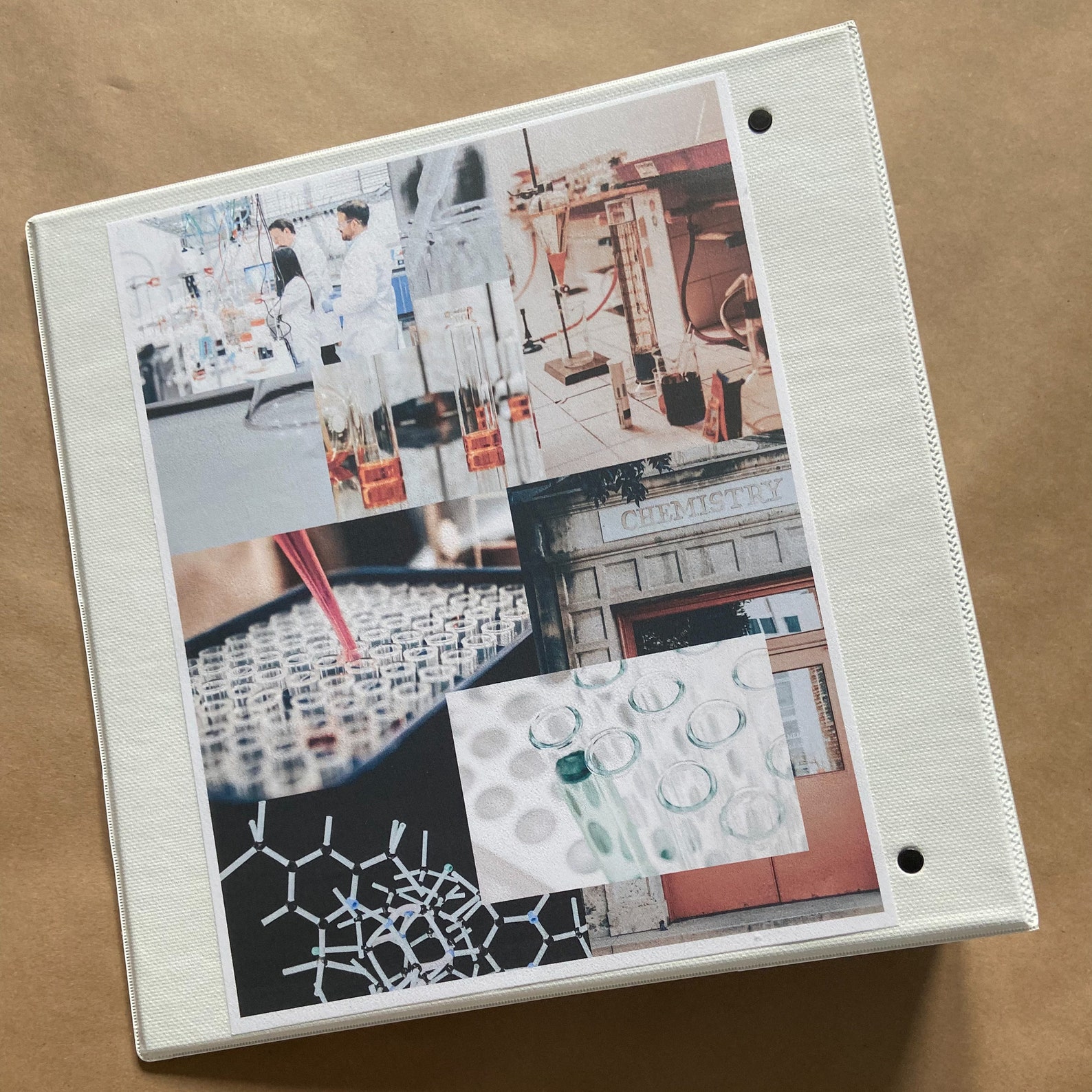 Chemistry Collage Binder Cover | Aesthetic School Supplies - Etsy